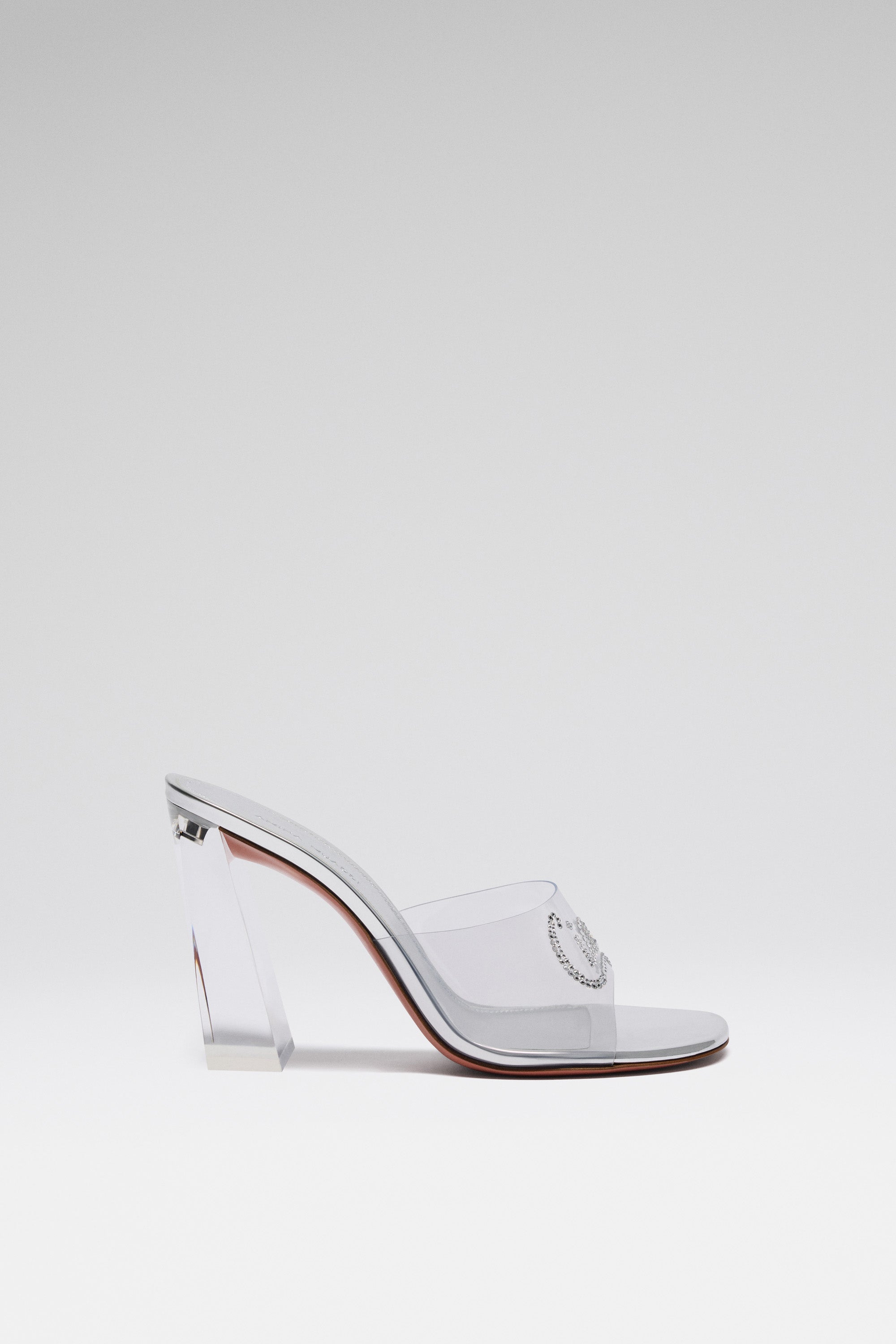 Bella Glass Slipper Transparent Pvc And White Crystals