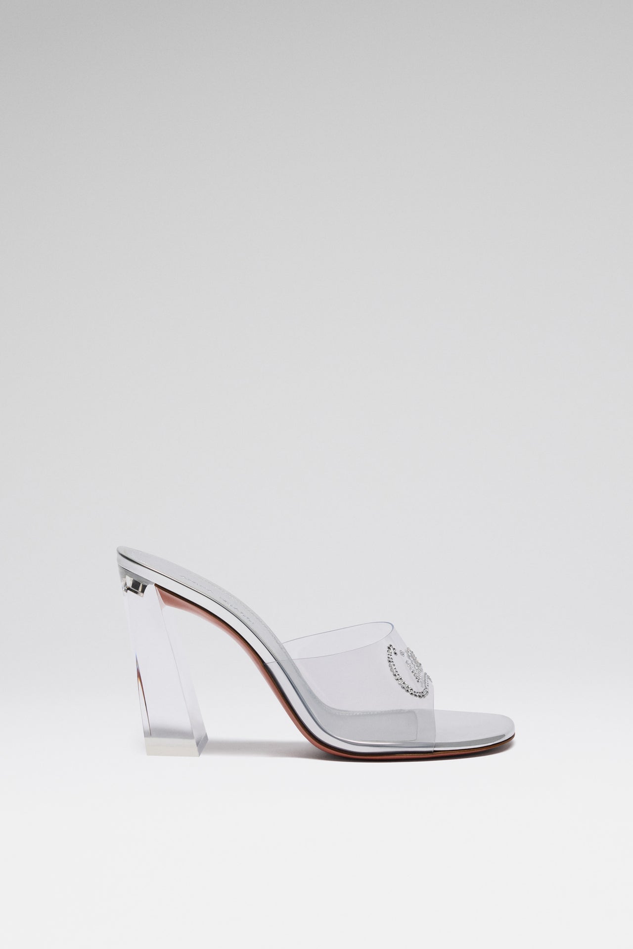 Bella Glass Slipper Transparent Pvc And White Crystals