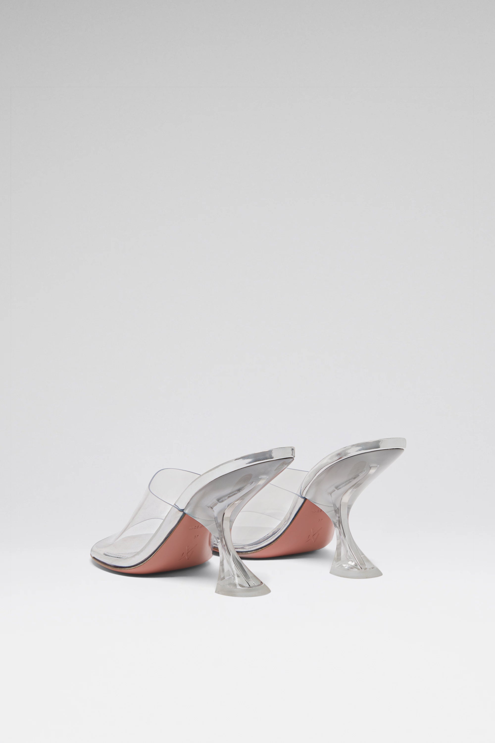 Taylor 90 Transparent Pvc Glass Slippers | Amina Muaddi Luxury Shoes