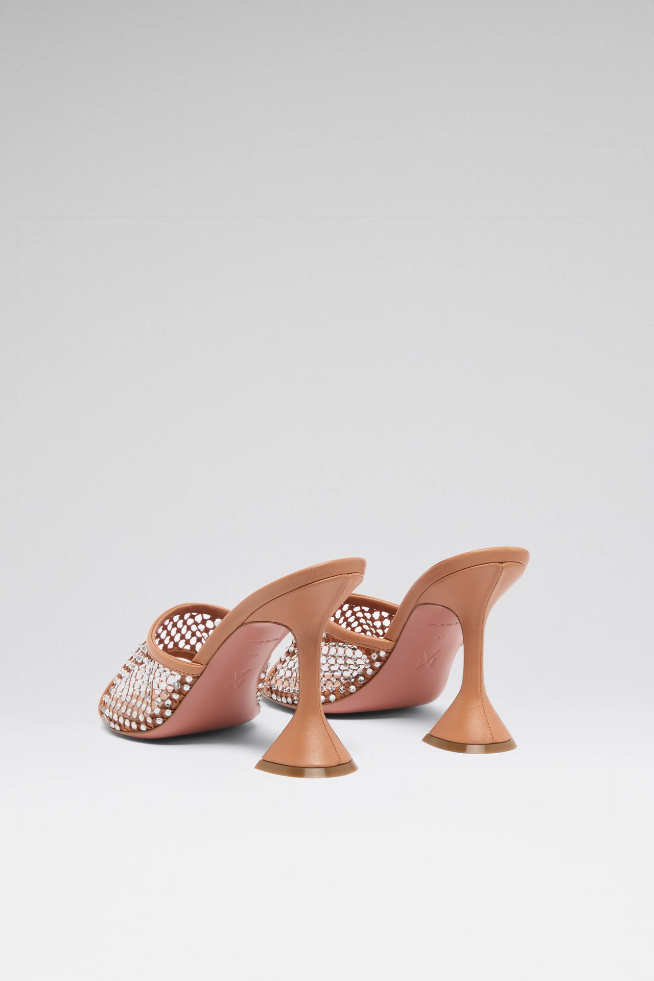 Lupita Crystal Net Slipper Latte Nappa And White Crystals