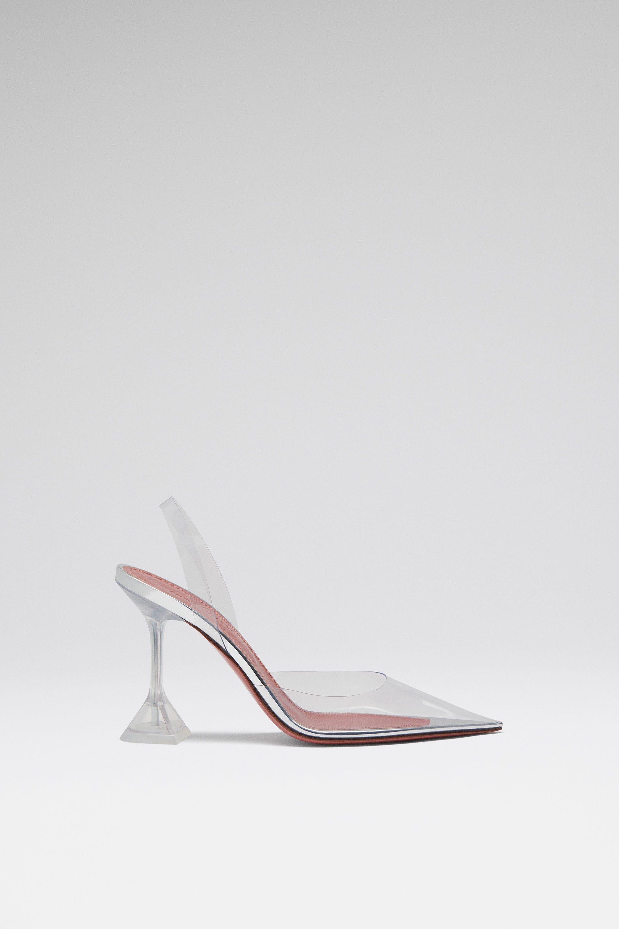 Holli Glass 95 Transparent Pvc Slingbacks | Amina Muaddi Luxury Shoes
