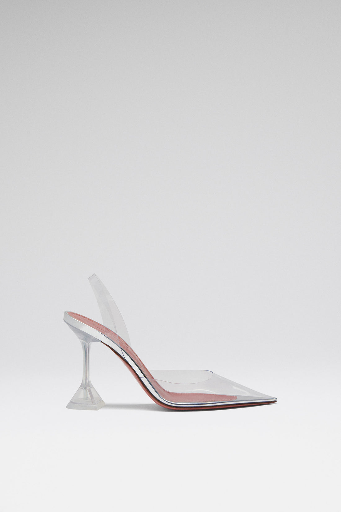 Holli Glass 95 Transparent Pvc Slingbacks | Amina Muaddi Luxury Shoes