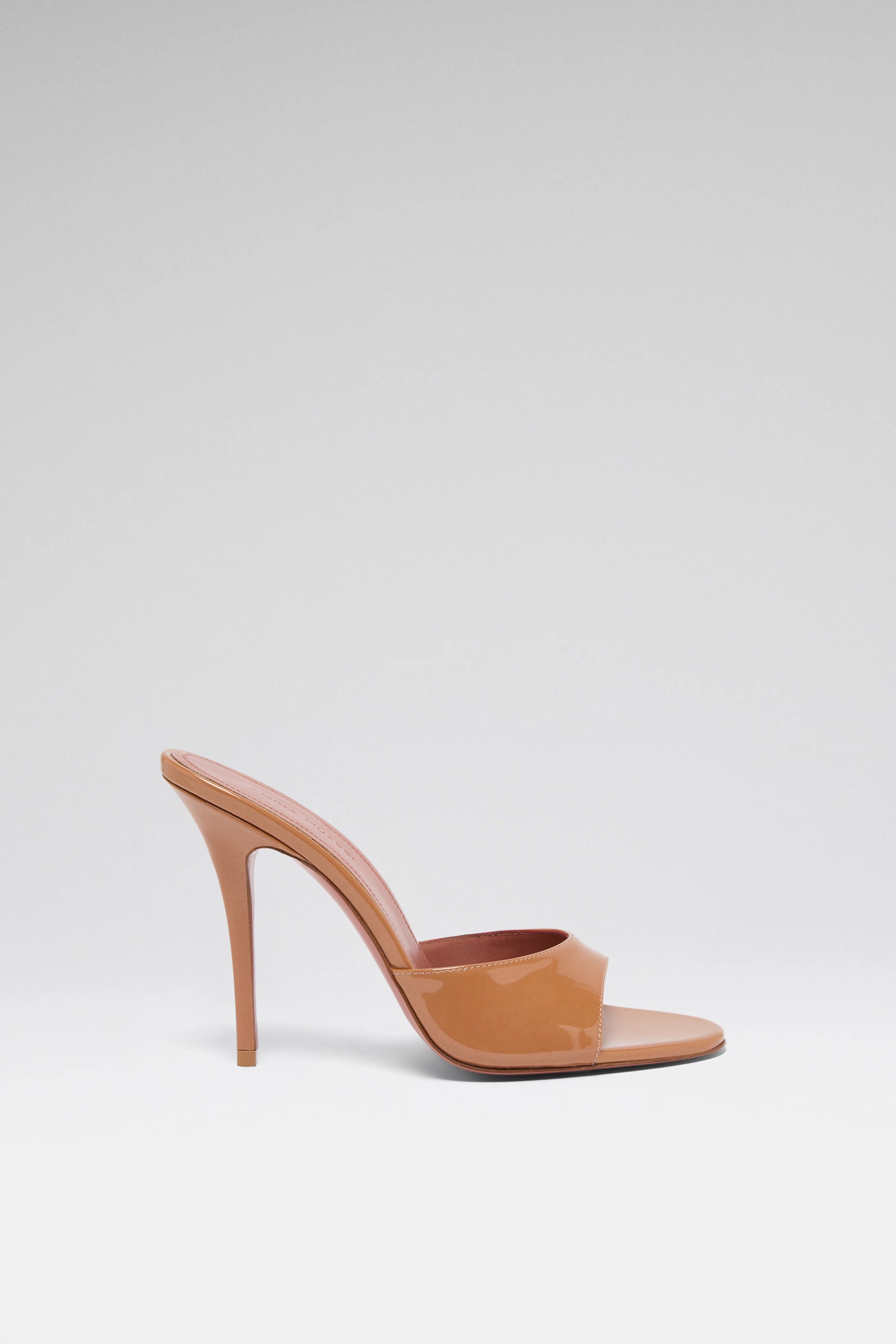 Elodie 105 Latte Pearly Patent Slippers | Luxury Shoes For Women