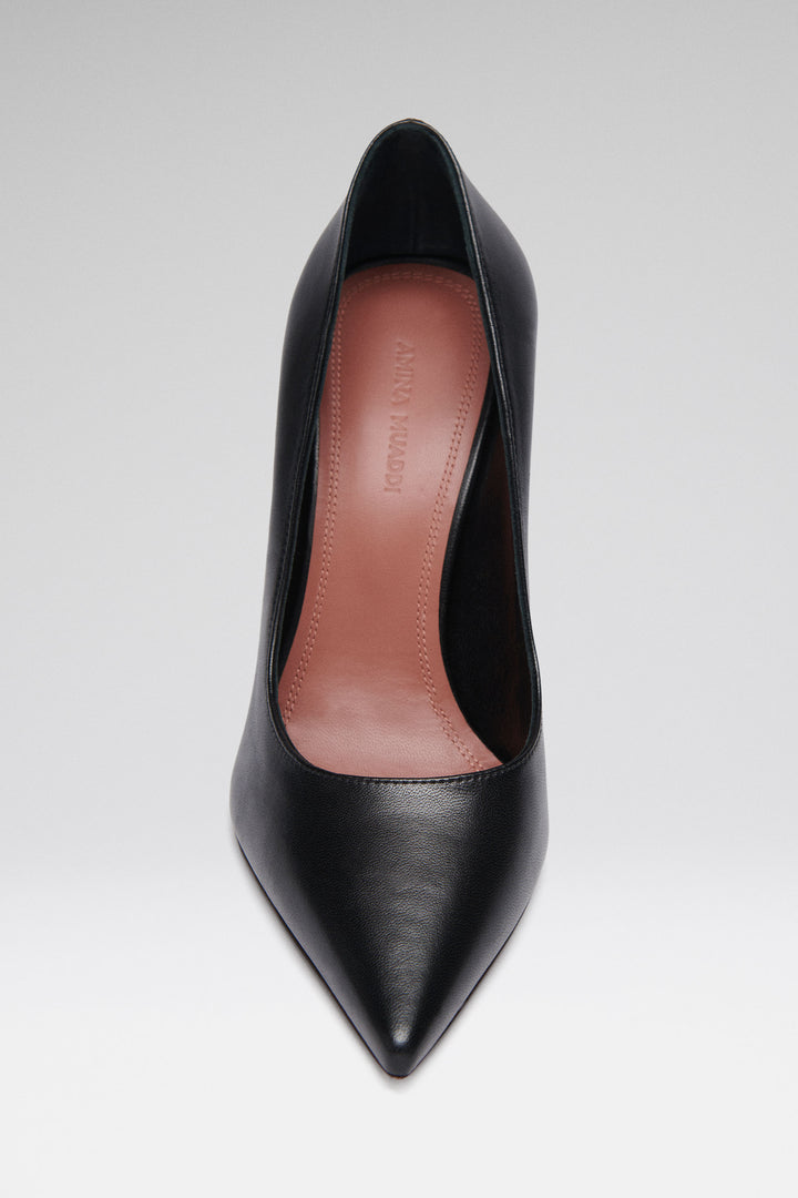Ami Pumps Black Nappa | Amina Muaddi Designer Shoes For Women